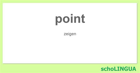 point - Konjugation des Verbs „point“ | schoLINGUA