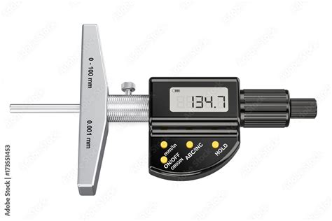 Digital Depth Micrometer 3d Rendering Stock Illustration Adobe Stock