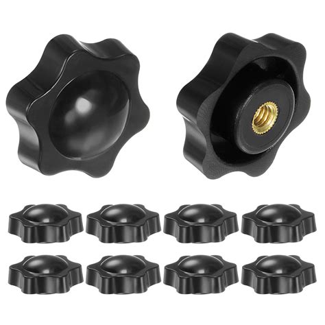 Uxcell 10 Pieces Star Knobs 14 20 Female Thread 38mm Head Non Through