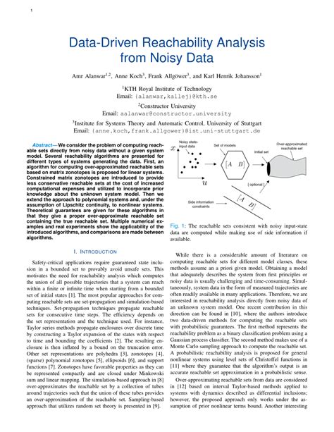 Pdf Data Driven Reachability Analysis From Noisy Data