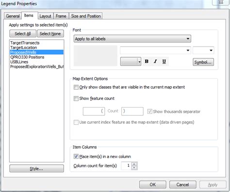 arcgis desktop arcmap legend column formatting geographic