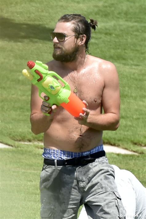 Leonardo Dicaprio Shirtless With Toni Garrn Popsugar Celebrity Photo