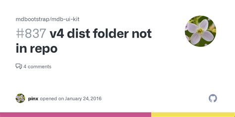 v4 dist folder not in repo · issue 837 · mdbootstrap mdb ui kit · github