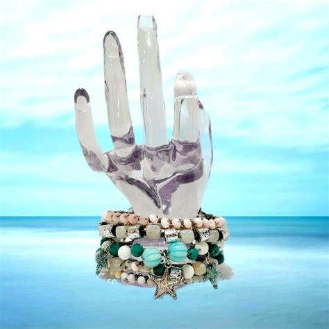 Handmade Jewelry Beachy Coastal Breeze Seaside Beaded Stackable