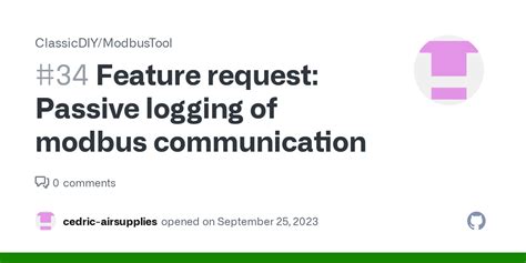 Feature Request Passive Logging Of Modbus Communication Issue Classicdiy Modbustool