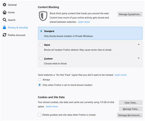 Firefox Tracking Protection Privacy On The Web Mdn