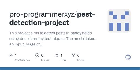 Github Pro Programmerxyzpest Detection Project This Project Aims To