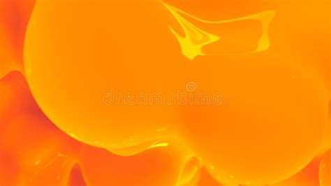 Orange Honey Color Reflecting Slime Wax Shapes Bg Abstract 3d Rendering Stock Illustration