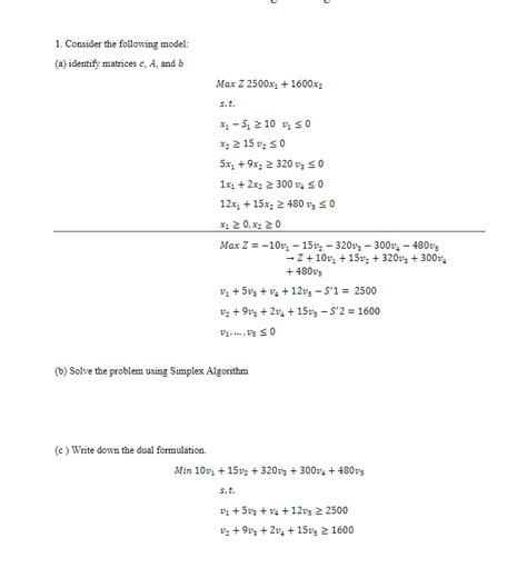 Solved Consider The Following Model A Identify Chegg
