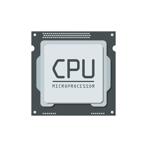 Premium Vector Cpu For Computer And Smartphone Icon In Flat Style Processor Chipset Vector