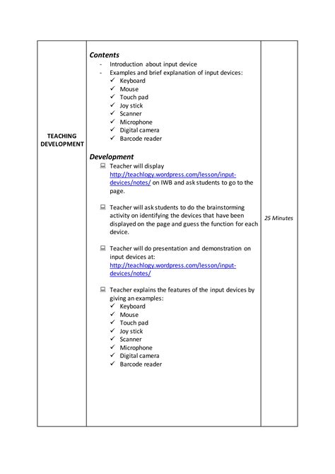 Lesson Plan Input Devices Pdf