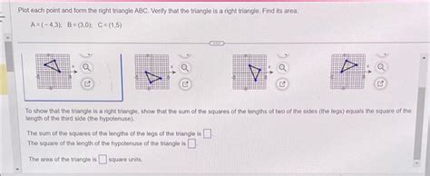 Solved Plot Each Point And Form The Right Triangle Abc