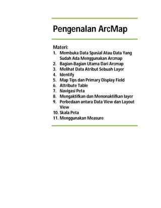 Pengenalan ArcMap PDF