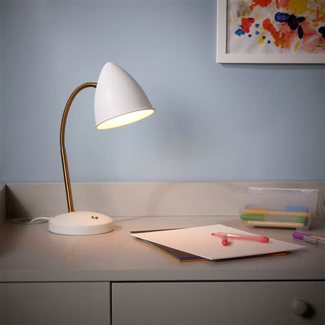 IsnÅlen Led Work Lamp White Brass Colour Ikea