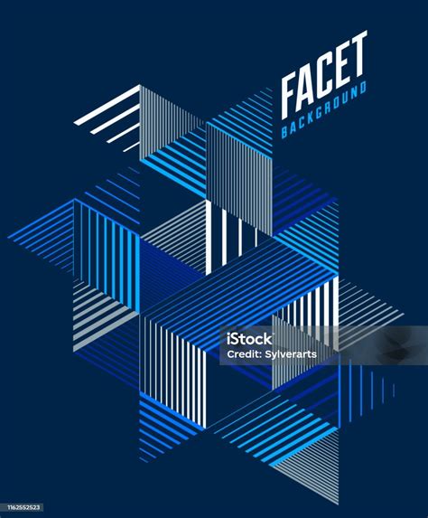 3d 큐브와 삼각형은 복고풍 스타일 요소 격리 및 사용 또는 편집하기 쉬운 스트라이프 추상 벡터 배경을 줄 지어 포스터 또는 배너 표지 또는 광고용 템플릿입니다 0명에 대한