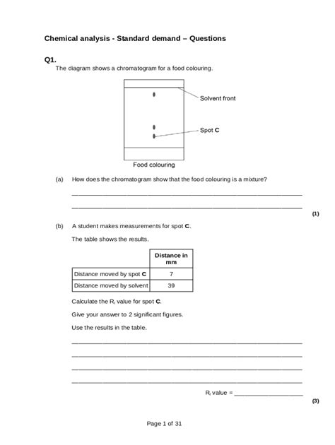 Solved The Diagram Below Shows A Chromatogram Obtained