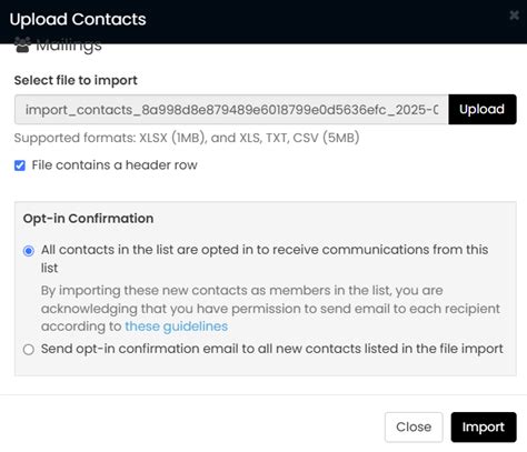 manage contact lists ziftone