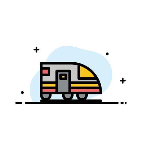 Station Subway Train Transportation Business Flat Line Filled Icon
