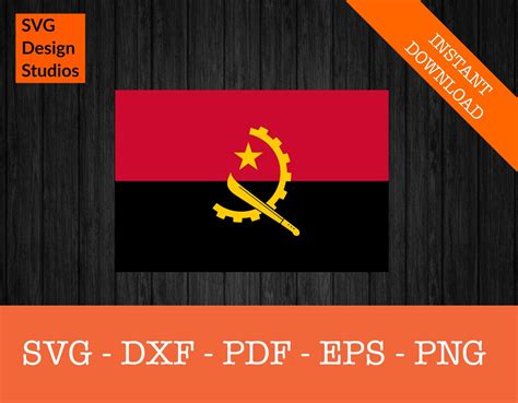 Angola Angolan Flag Svg Cut File Png Dxf Cricut Vector Clipart