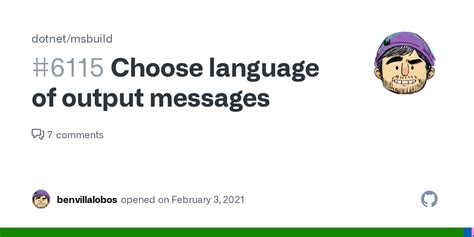 choose language of output messages · issue 6115 · dotnet msbuild · github