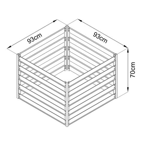 160 Gallon Slatted Metal Composter Galvanizedpowder Coated