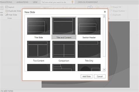 Add New Slides To Technic Template