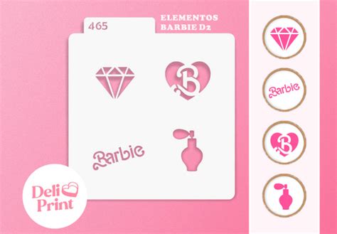 Stencil Elementos Barbie
