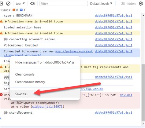 How To Save Logs In Expworld