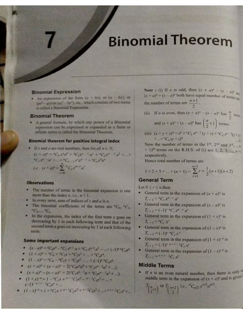 Q7binomial Theorem Pdf