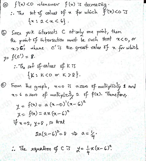 Solved Figure Figure Shows A Sketch Of A Curve C With Equation Y F X Where F X Is A Cubic
