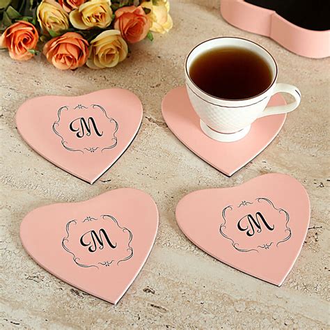 Personalised Cute Love Coaster Set Of 4 Vietnam T Personalised