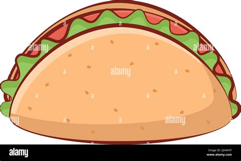 Mexican Taco Illustration Stock Vector Image And Art Alamy