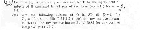 Solved 3 5 Let Ω 0 be a sample space and let F be the Chegg com