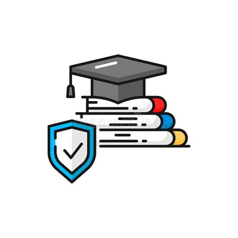 Study And Education Insurance Student Safety Icon Stock Vector