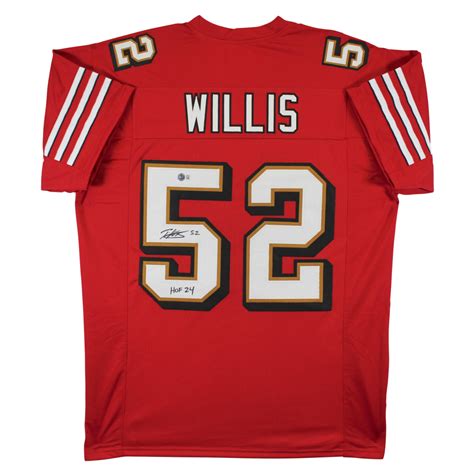 Patrick Willis Signed Jersey Inscribed Hof 24 Beckett Pristine