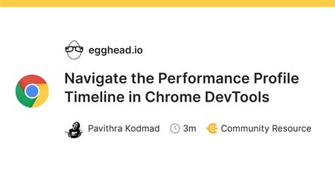 Navigate The Performance Profile Timeline In Chrome Devtools
