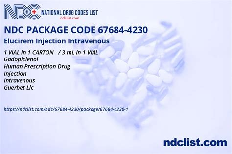 Ndc Package 67684 4230 1 Elucirem Injection Intravenous