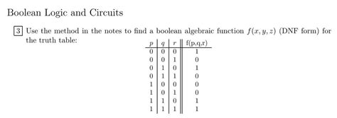 Solved Boolean Logic And Circuits 3 Use The Method In The