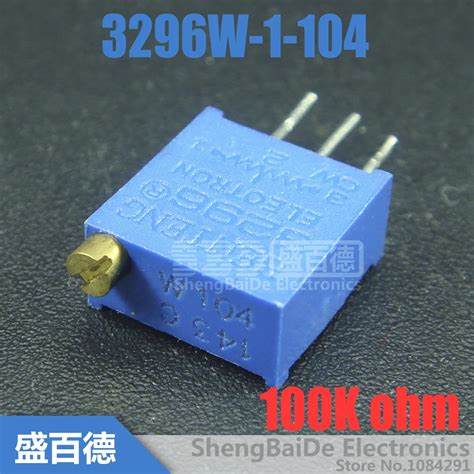 100pcs Lot 100k Ohm 3296w 1 104 Potentiometer Trim Trimmer Variable Resistor In Switches From