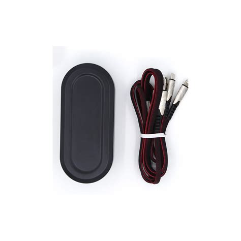 i multi oplader m til USB C mikro USB og Lightning Sort rød Elgiganten