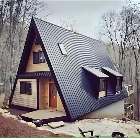 Triangular Shape Tiny Homes A Frame Wooden House Camper Hotel Kit Home For Apartment Cottage