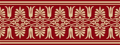 Vector Red S Ancient Greece Seamless Ornament Classic Endless Pattern