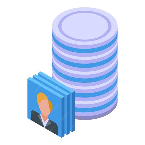 Premium Vector Customer Database Server Icon Isometric Of Customer
