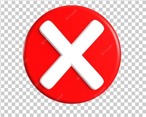 False Error Red Icon 3d Render