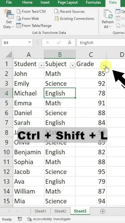 5 Seconds Sort Grades Largest To Smallest Exceltips Learnexcel Sortexcel Youtube