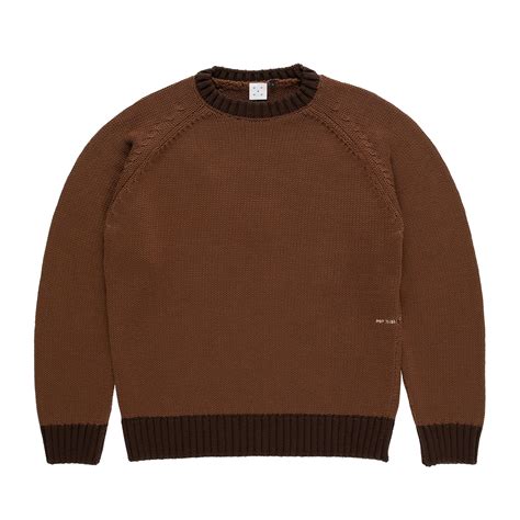 Køb Knitted Logo Crewneck Fra Pop Trading Company Gratis Fragt Og