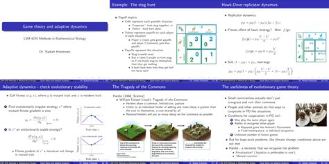 lecture notes for lsm4255 game theory and adaptive dynamics nadiah