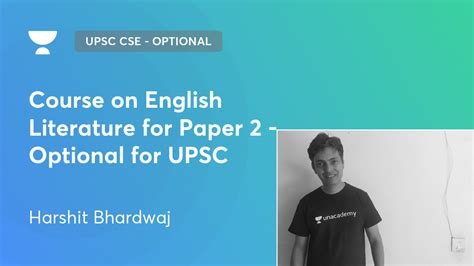 upsc cse optional course on english literature for paper 2