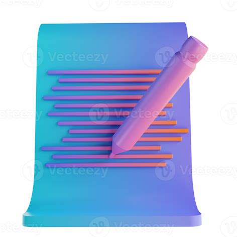 3d Illustration Colorful Note Sheet 10851589 Png