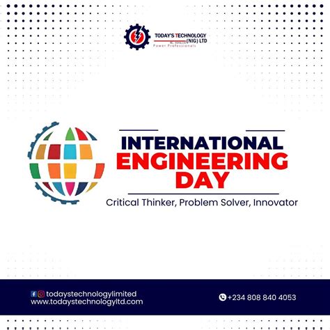 Engradeleke Adeyemi At Todays Technology On Linkedin Celebrating World Engineering Day With